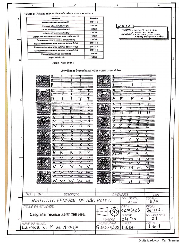 Atividade Número 1 e 2 - Larissa Araujo_integrado_Eletro_2023_Benedito e João L. | PDF