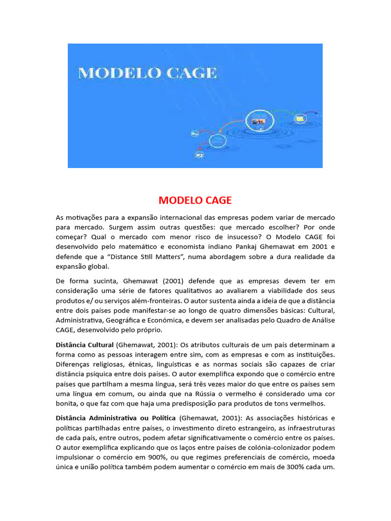 MODELO CAGE | PDF | Economias