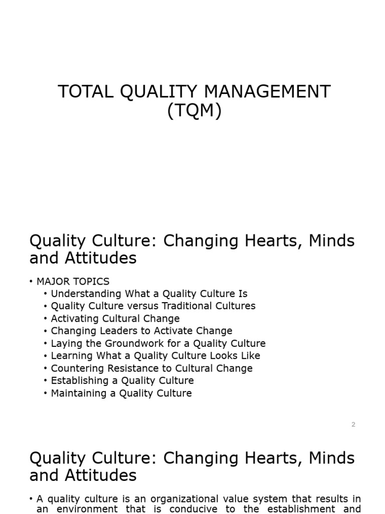 TOTAL QUALITY MANAGEMENT | Download Free PDF | Leadership | Quality Management