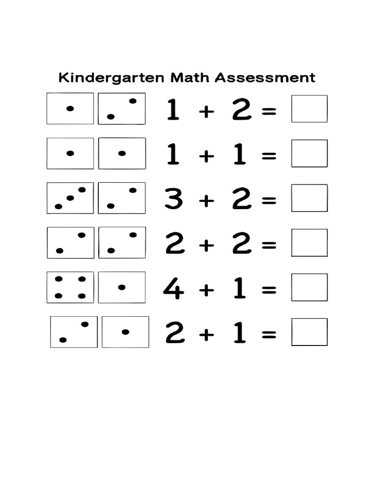 Kindergarten Math Assessment Test 220112.Jpg | PDF