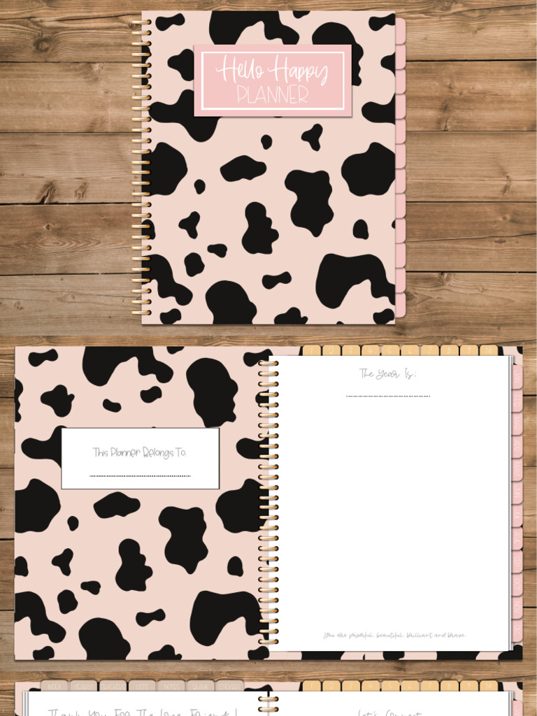 Cow Print Planner PDF | PDF
