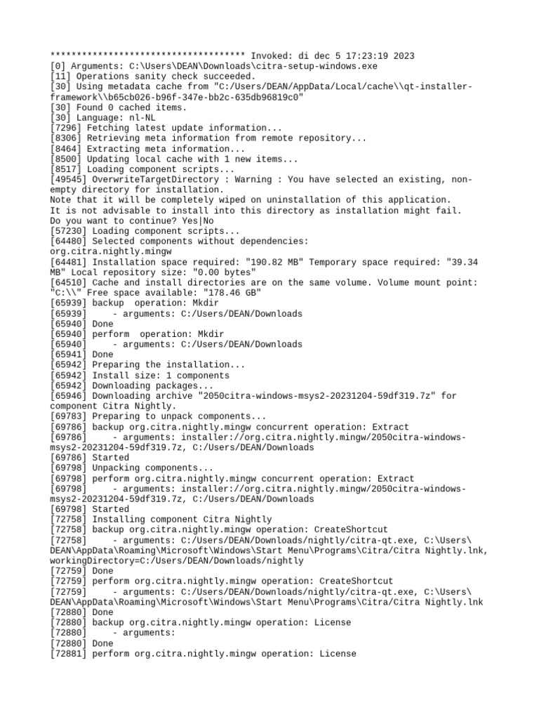 InstallationLog | PDF | Metadata | Software Engineering