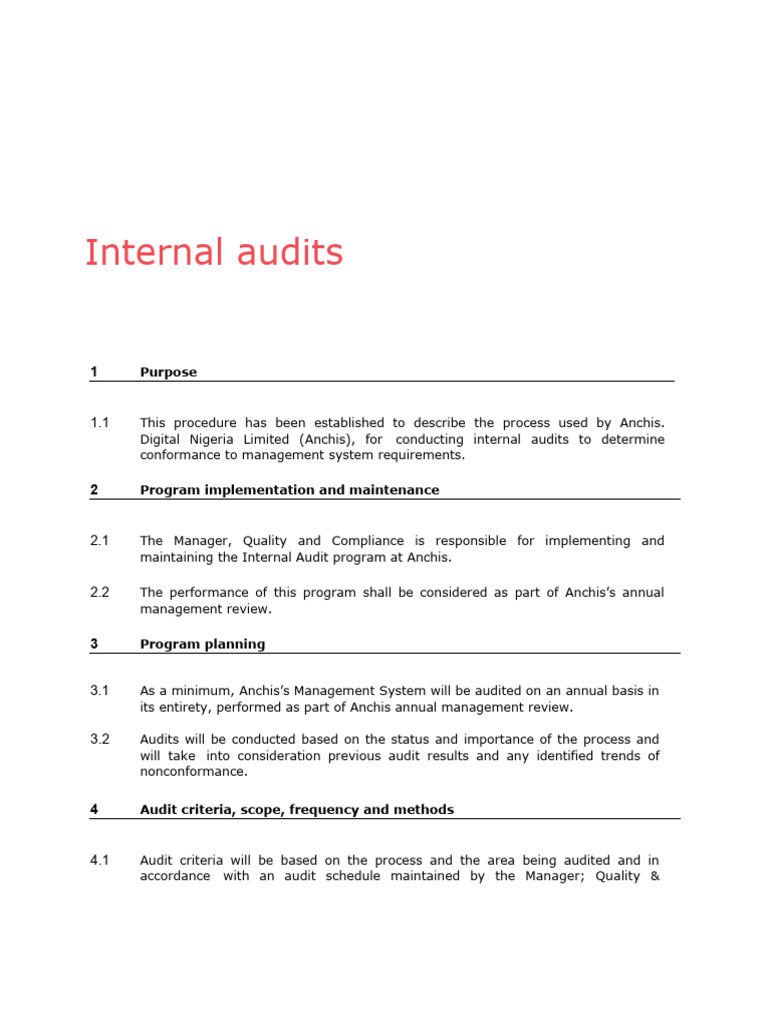 Anchis-Internal audit | PDF | Audit | Internal Audit