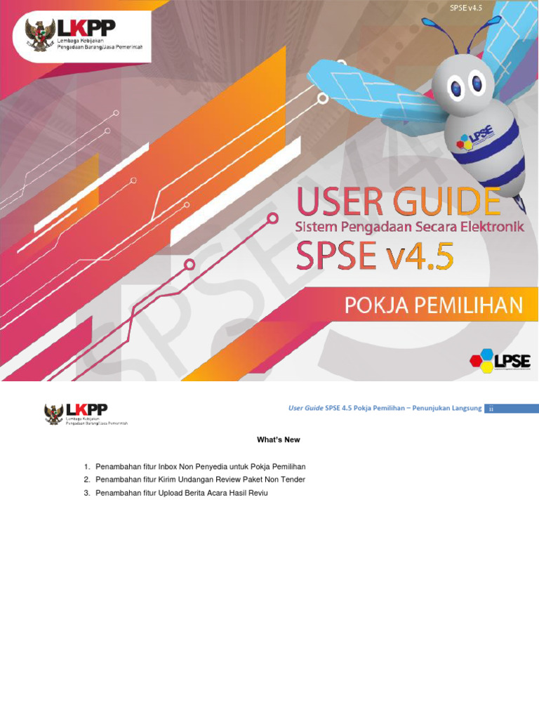 Panduan SPSE 4.5 untuk Penunjukan Langsung | PDF