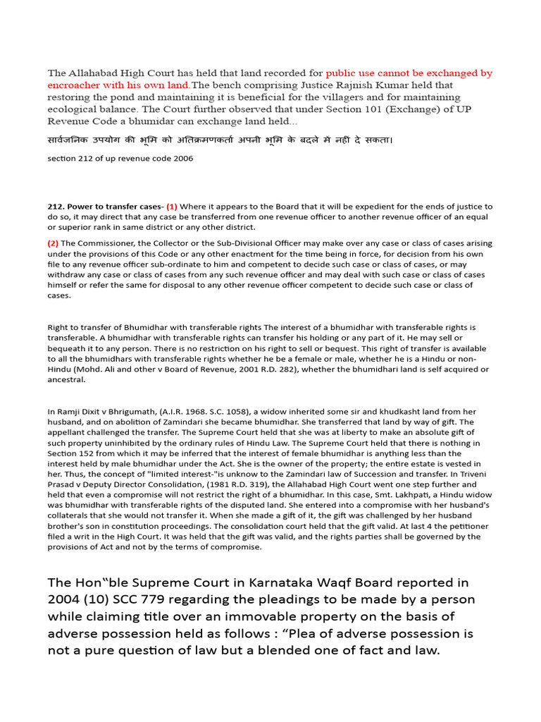 New Act and Order 7 June | PDF | Adverse Possession | Public Law