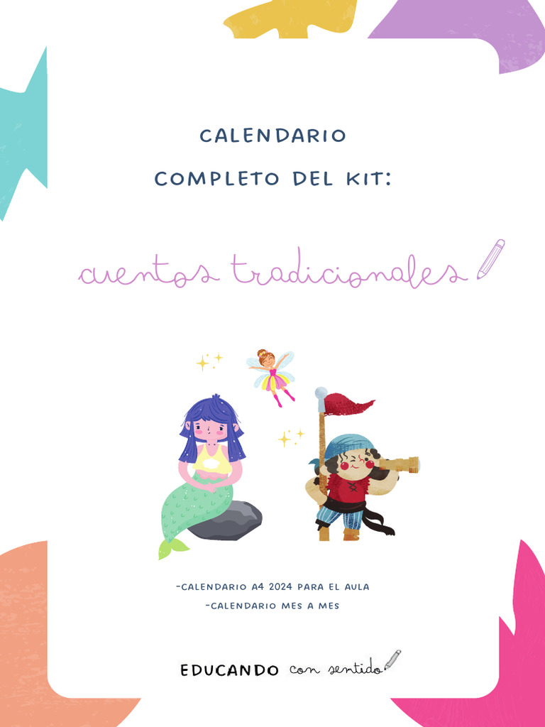 Calendario Completo Cuentos Tradicionales | PDF | Calendario