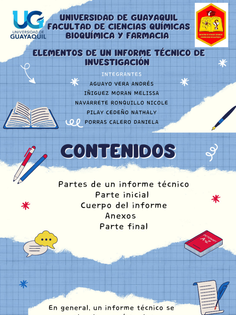 Elementos de Un Informe Técnico - Expo | PDF | Science