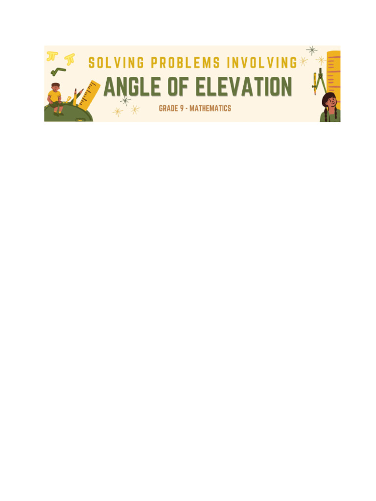 Angle of Elevation | PDF