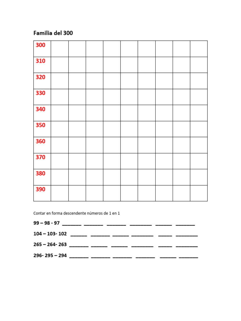 Actividades para la familia del 300 | PDF