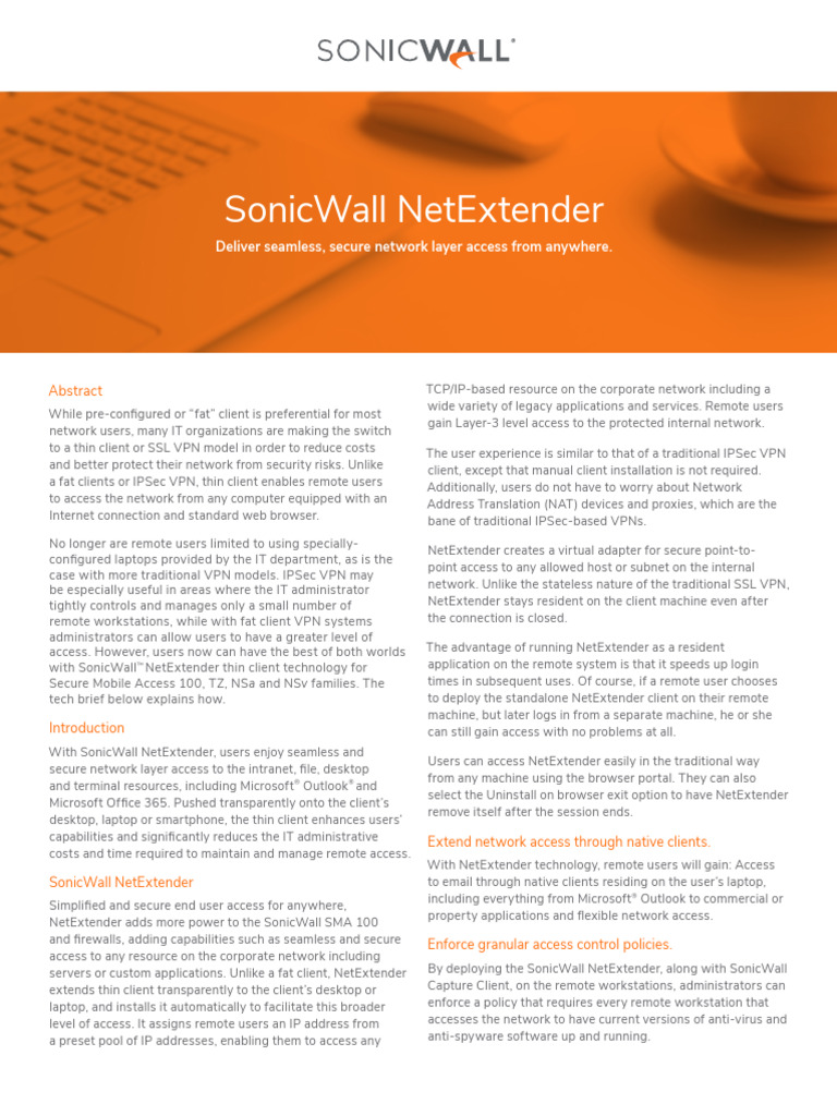 Sonicwall-Netextender 240604 080047 | PDF | Computer Network | Virtual ...