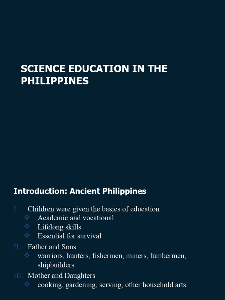 Science Education in The Philippines | PDF | Schools | Curriculum