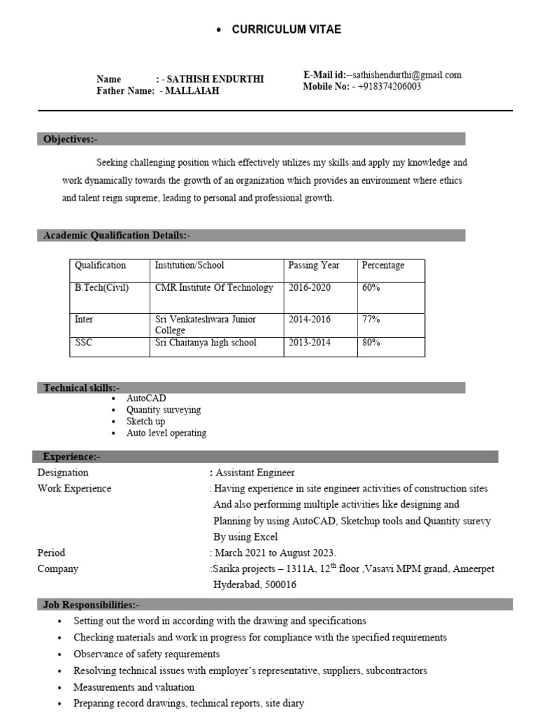 Sathish Resume Updated 1928 | PDF