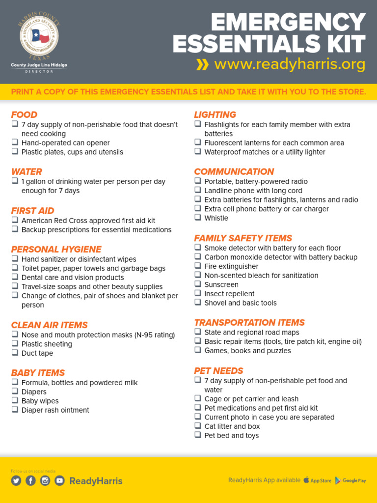 2019 Emergency Essentials Kit WEB English01 | PDF