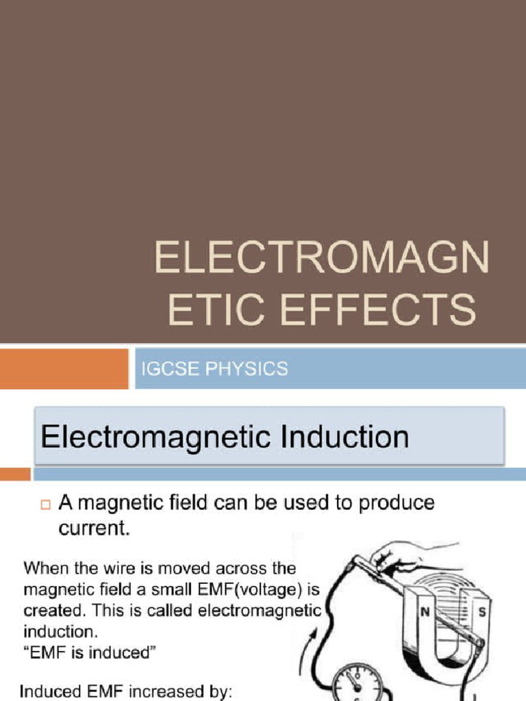Electromagnetic Effects | PDF