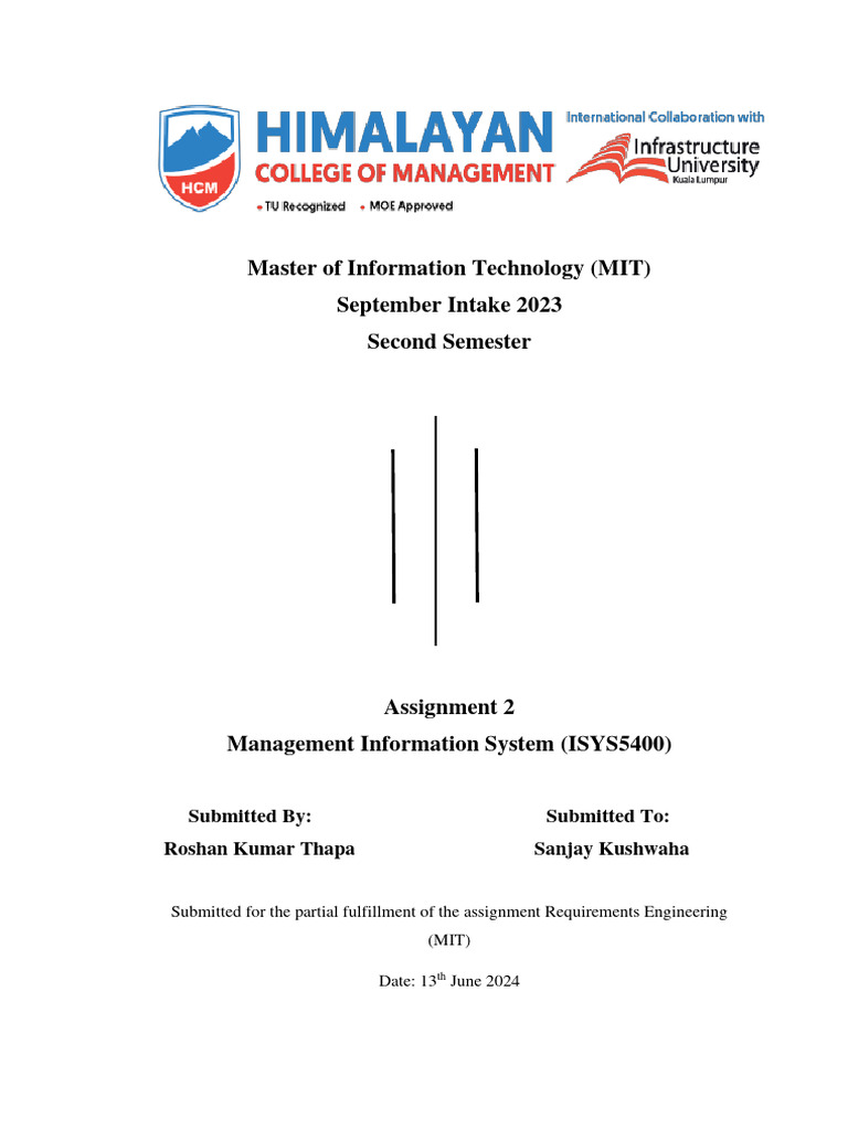 MIS - Assignment2 - Roshan Kumar Thapa - 1 | PDF | Employment | Computer Security