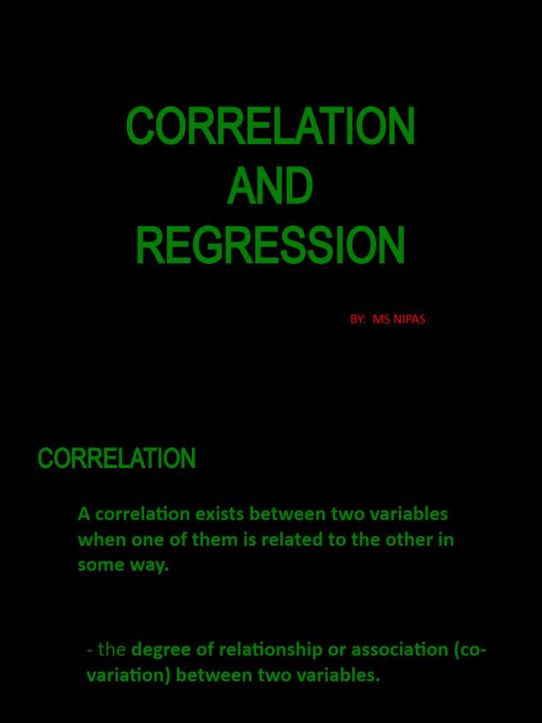 Correlation and Regression | Download Free PDF | Regression Analysis | Spearman's Rank ...