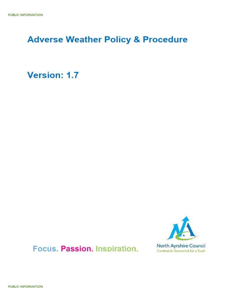 21 Adverse Weather Policy | PDF | Employment | Occupational Safety And ...