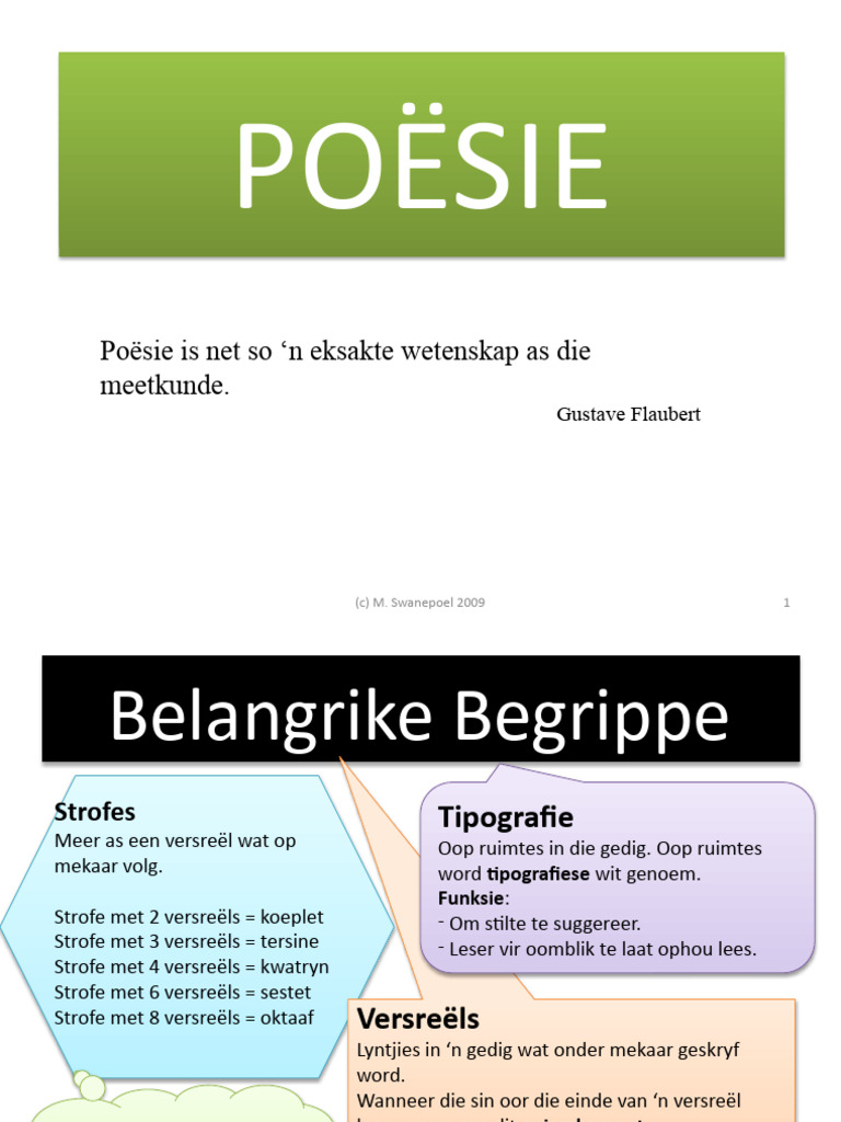 Poetiese Begrippe | PDF