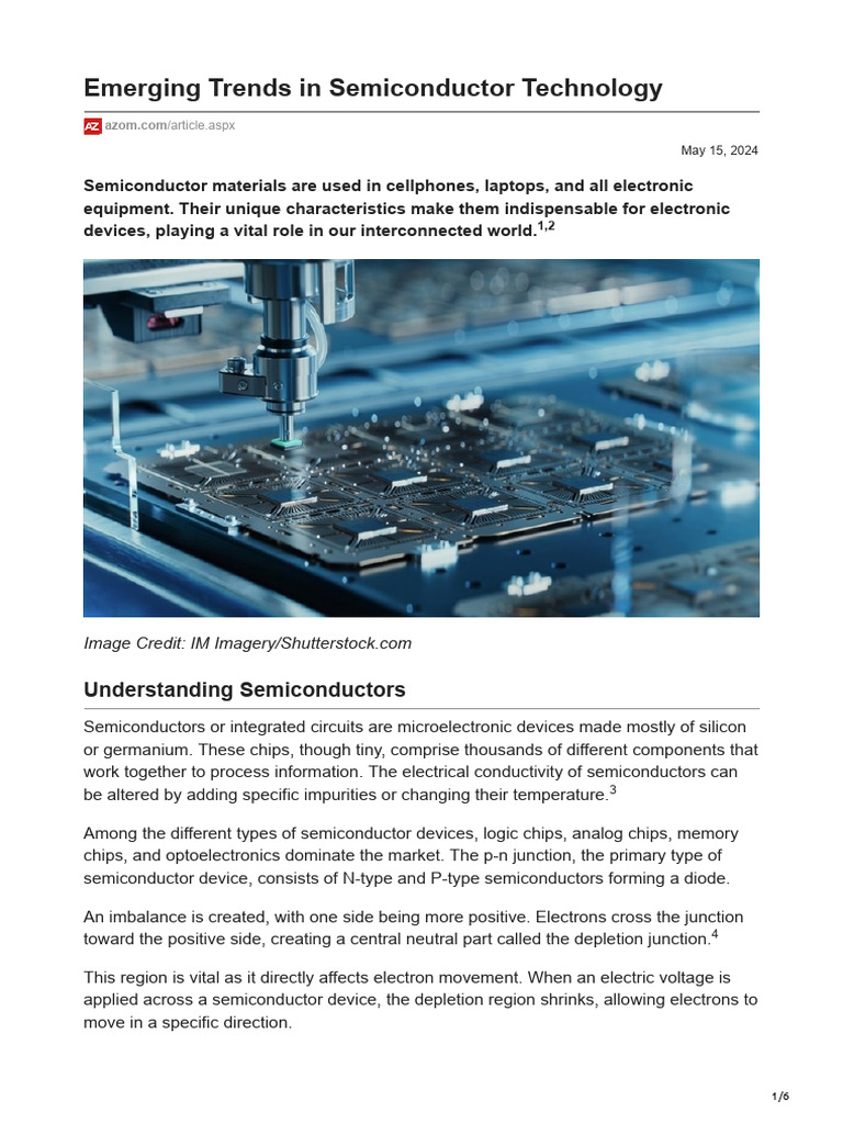 Emerging Trends in Semiconductor Technology | PDF | Field Effect Transistor | Semiconductors