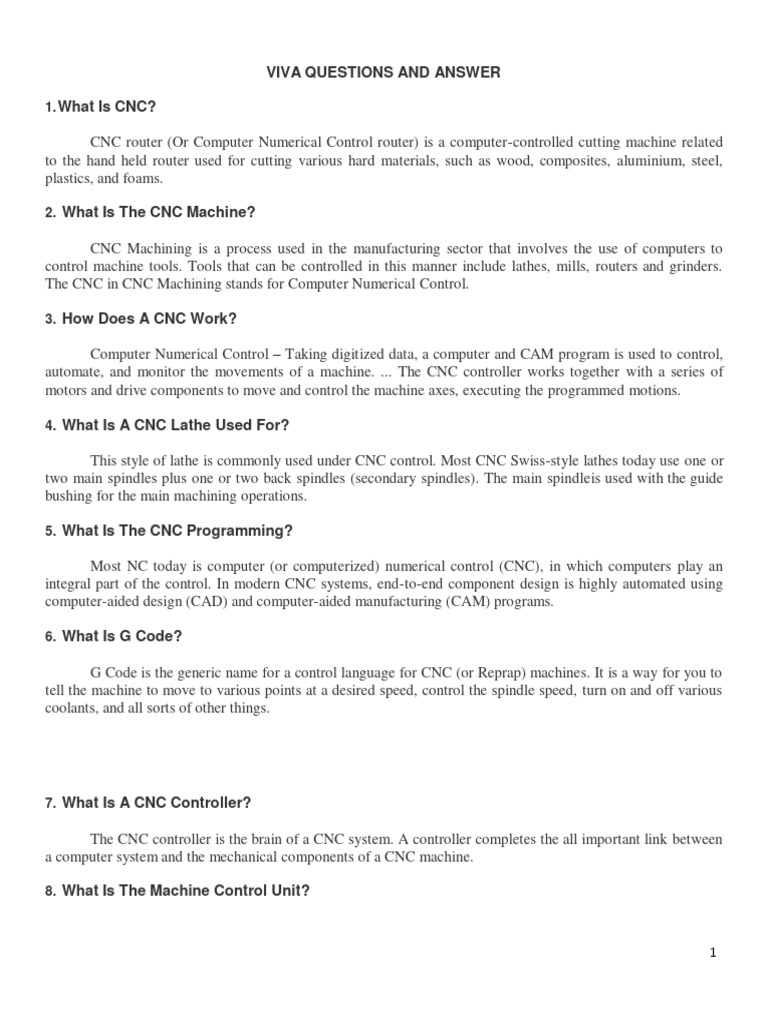Cnc Programming Viva Qanda Pdf Numerical Control Computer Program 3654