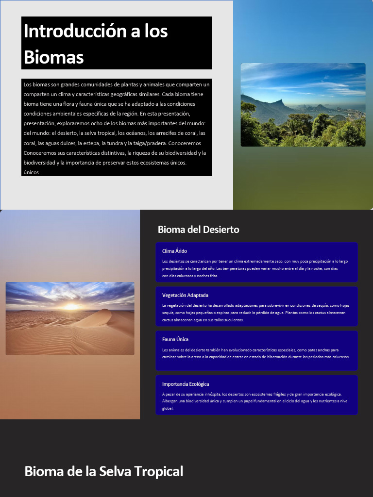 Biomas | PDF | Ecosistema | Arrecife de coral