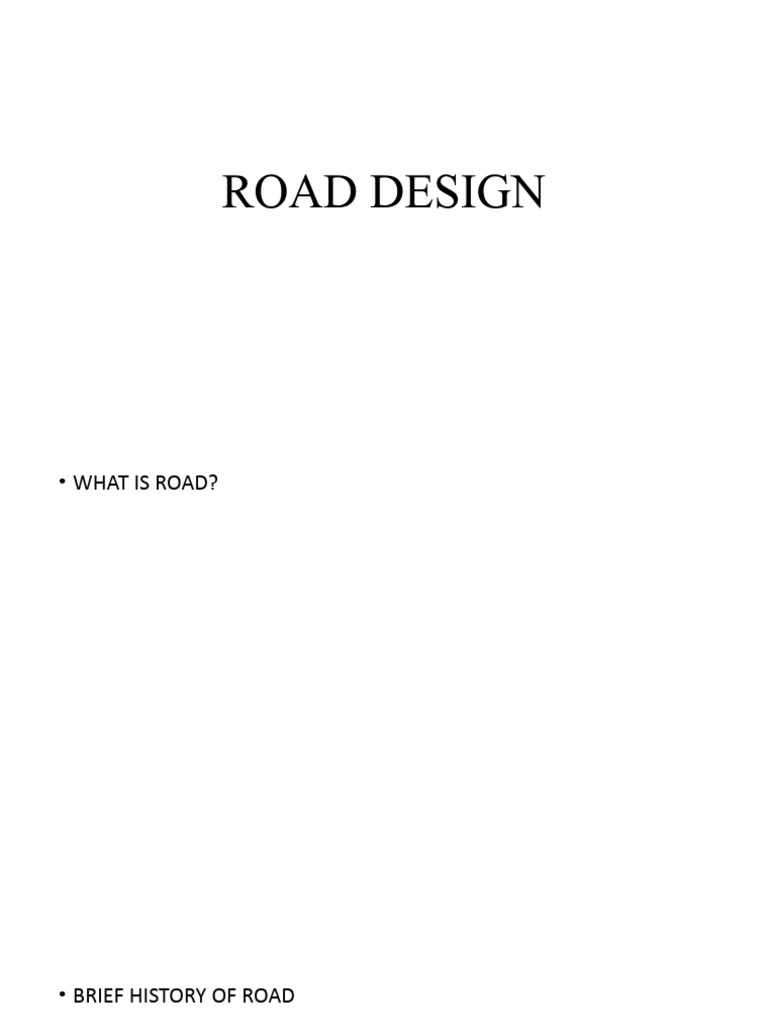 Road Design | PDF