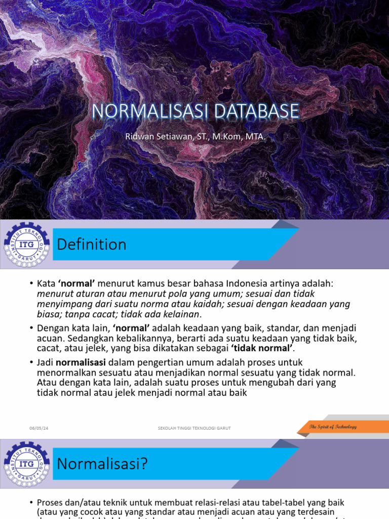 1714957512chap 8 NOrmalisasi New | PDF