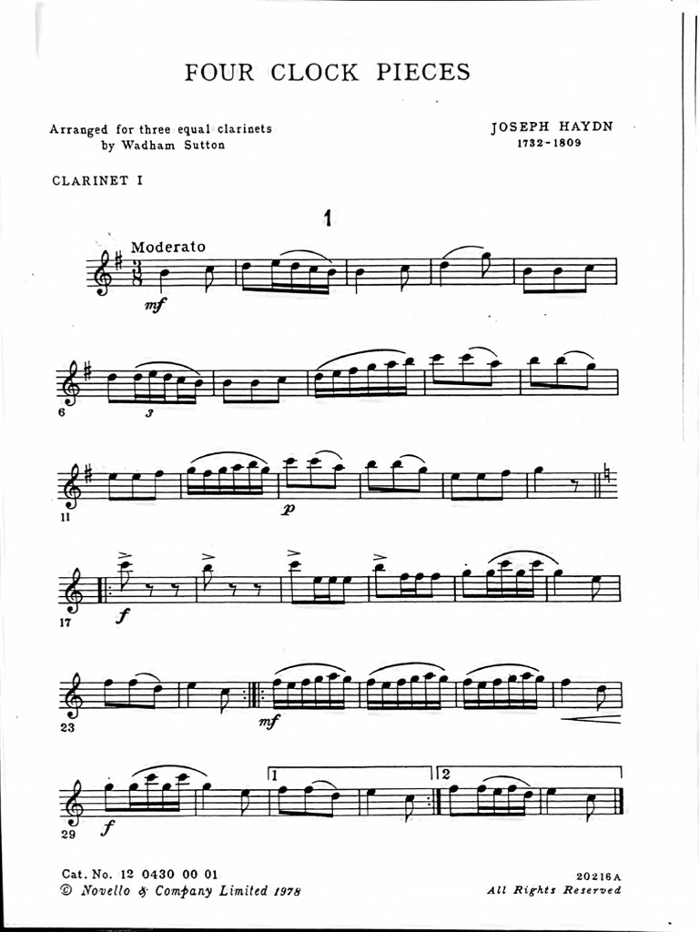 Four Clock Pieces | PDF