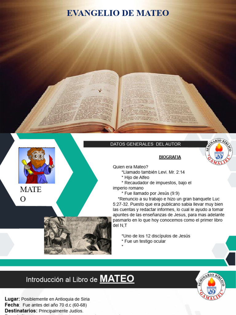Lección Contexto Histórico de MATEO | PDF | Evangelio de Mateo | Jesús