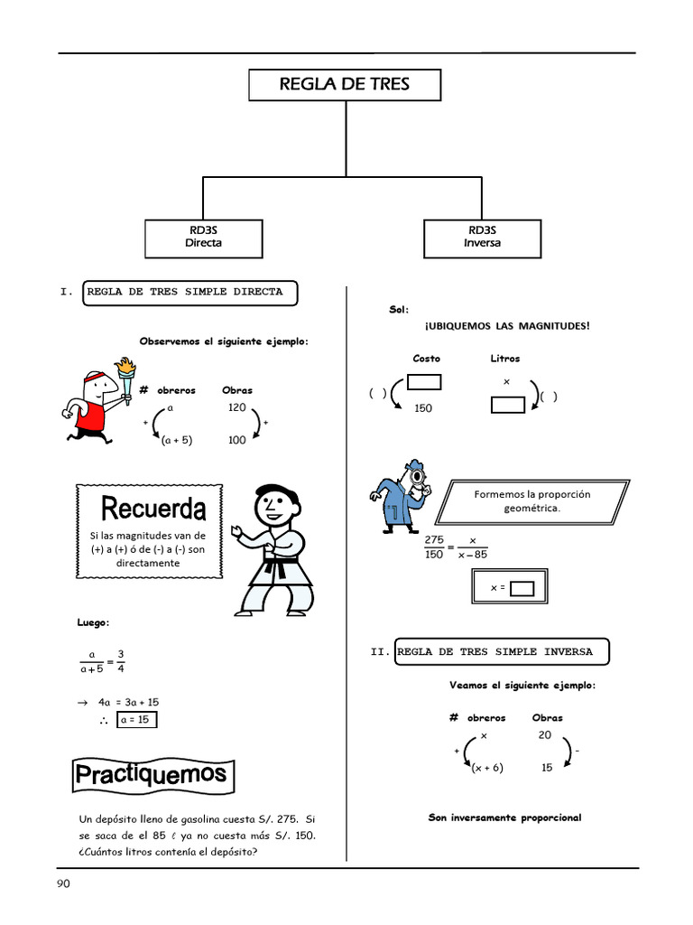 Regla de Tres Simple | PDF | Métodos y materiales de enseñanza