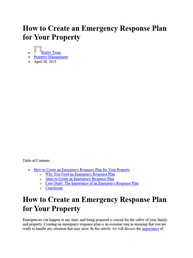 25 Property Maintenance Process | PDF | Emergency Management | Emergency