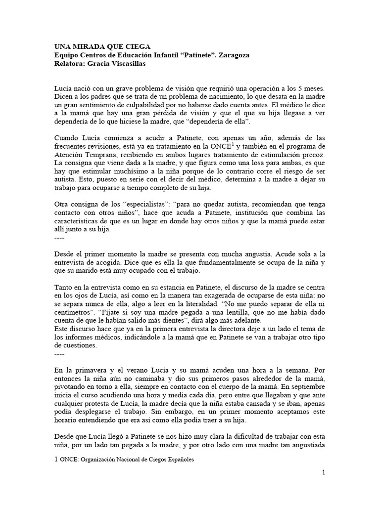 Una Mirada Que Ciega Pdf Espectro Autista