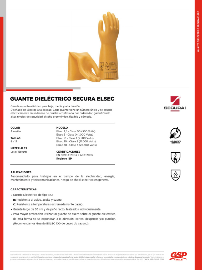 GSP FT Secura Elsec 1 | PDF | Guante | Ingenieria Eléctrica