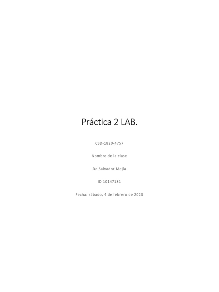 Práctica 2 - Lab | PDF | voltaje | Resistencia Eléctrica y Conductancia