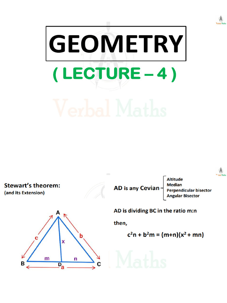 (GEOMETRY) Class-4 (24 April 11.30am) (QPDF) - by - Drago | PDF