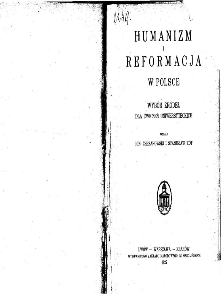 Orodzenie I Reformacja W Polsce Kot Chrzanowski | PDF