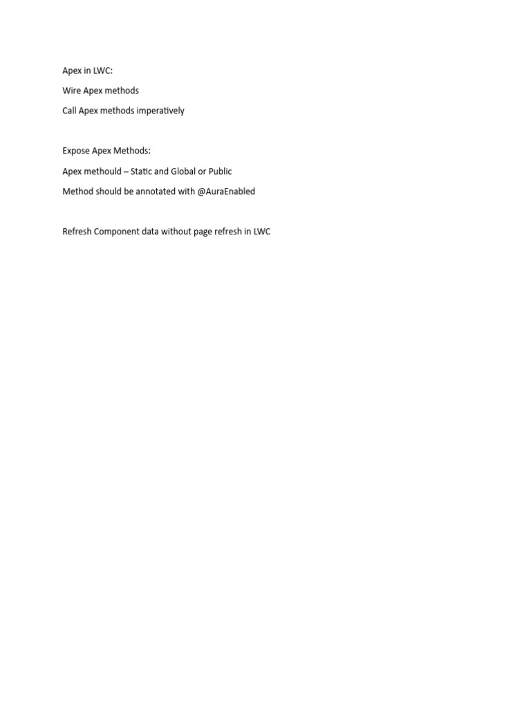 Apex in Lwc | PDF Apex in Lwc | PDF