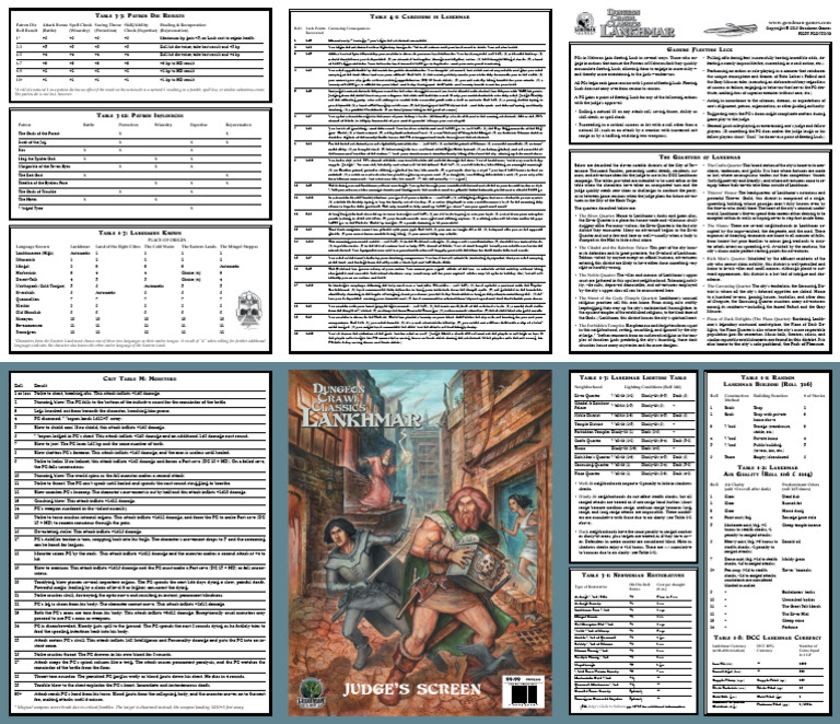 Dungeon Crawl Classics (DCC) - Lankhmar - Boxed Set Judge's Screen ...