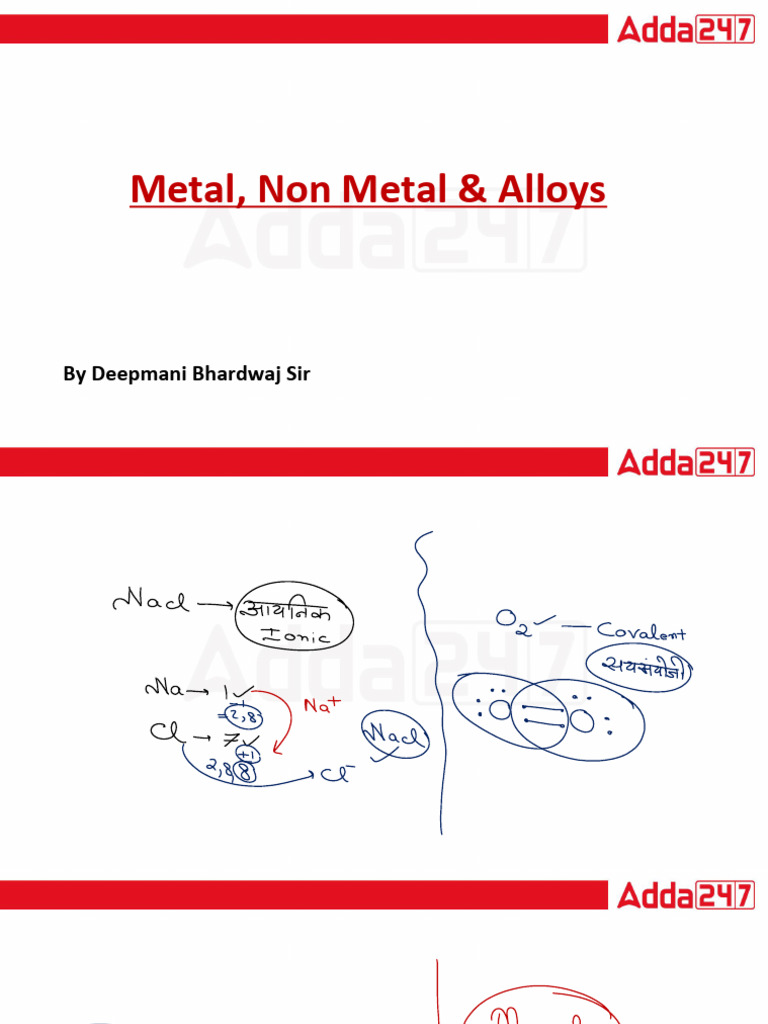 Metal Non Metal and Alloys 2 | PDF