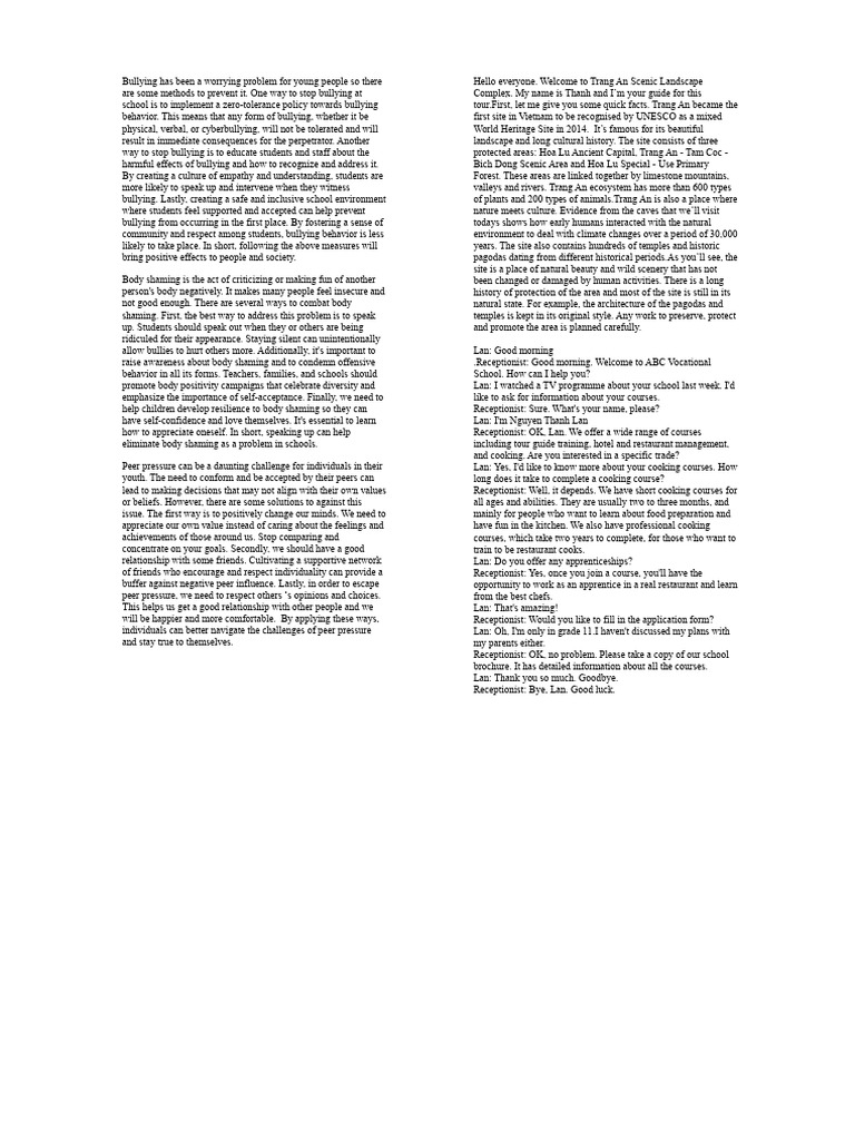 Bullying Has Been A Worrying Problem For Young People So There Are Some ...