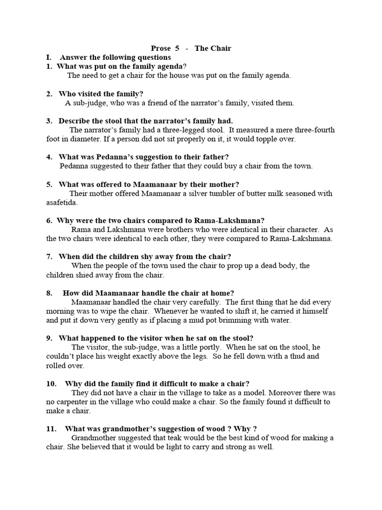 Unit 5 | PDF | Chair | Poetry