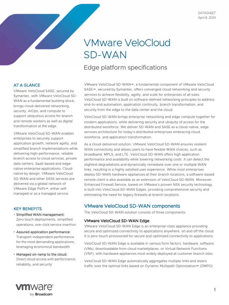 Sdwan 712 Edge Platform Spec Ds 1020 | Download Free PDF | Cloud Computing | Computer Network