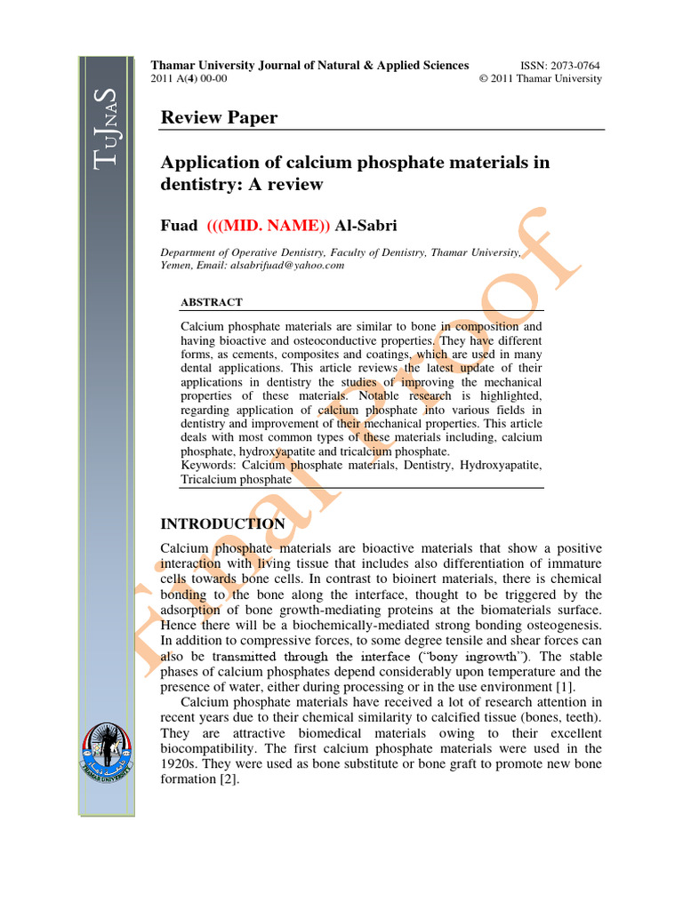 Application+of+Calcium+Phosphate+Materials+in+Dentistry +a+Review (1) | Download Free PDF ...