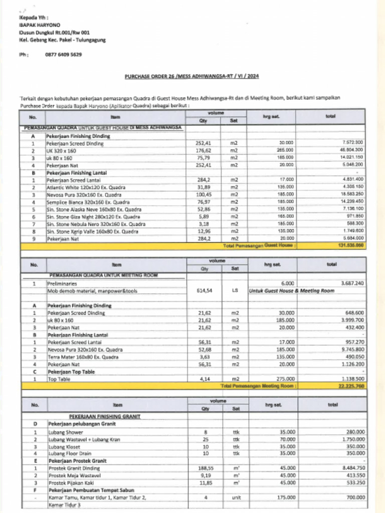PO 26 - HARYONO Aplikator Quadra | PDF