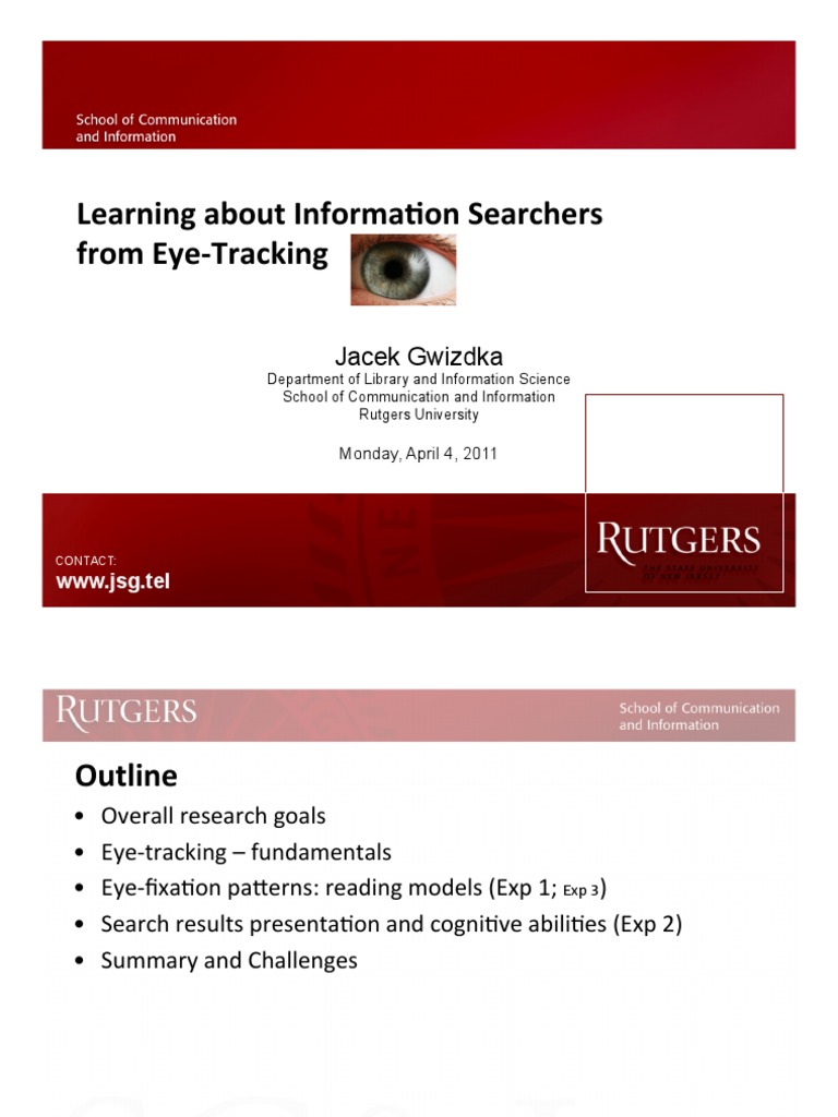 Learning About Information Searchers From Eye - Tracking | PDF ...
