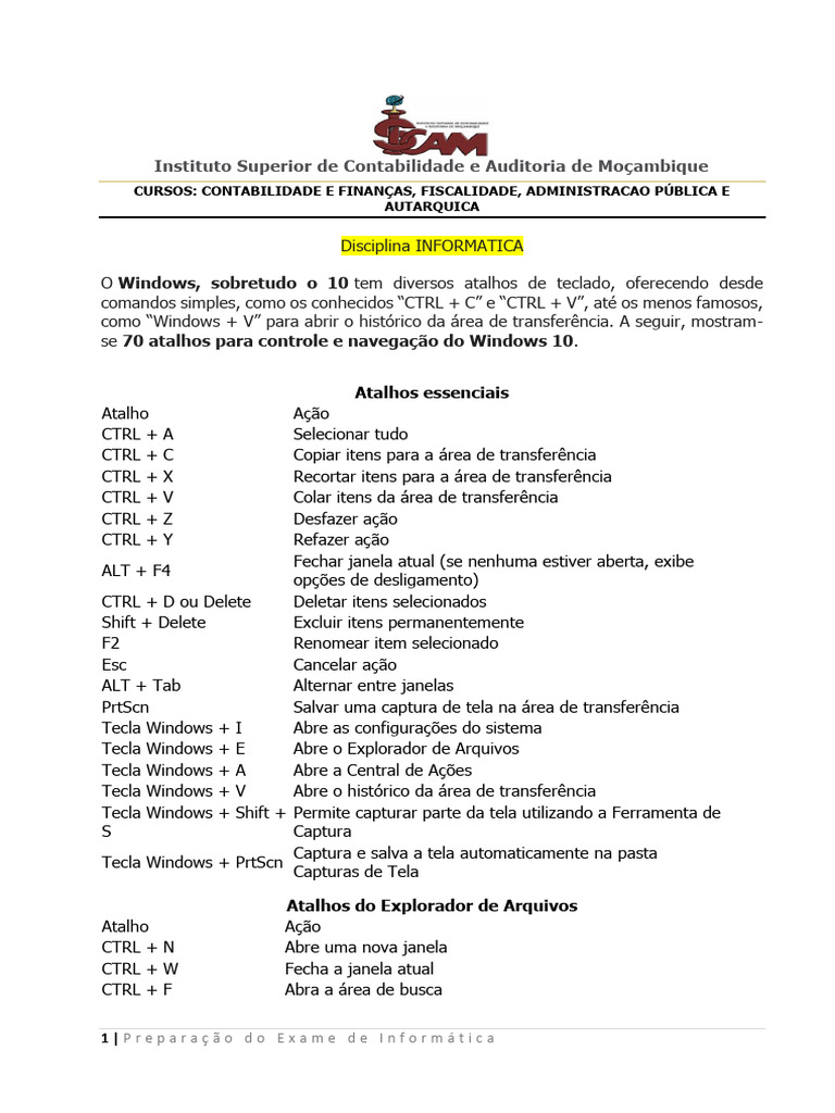 Questoes para Exame Informatica | PDF | Botão Ctrl | Armazenamento de ... Questoes para Exame Informatica | PDF | Botão Ctrl | Armazenamento de ...