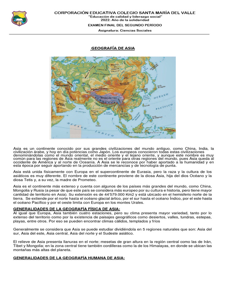 Taller 8 Asia | PDF | Asia | Europa