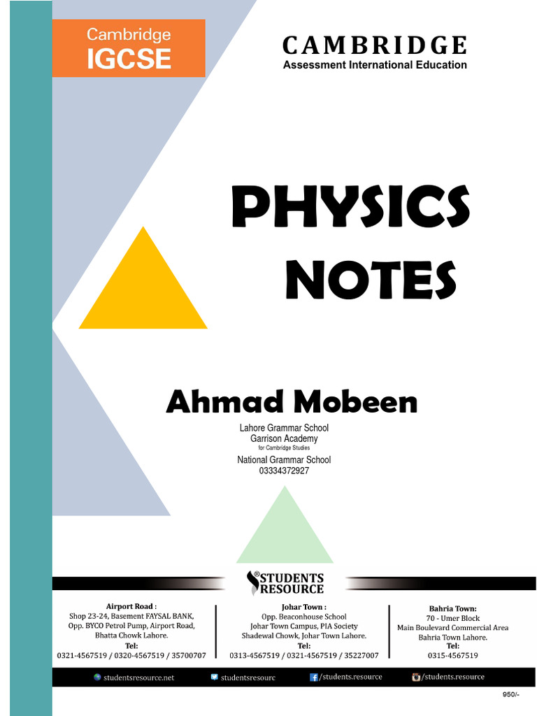 IGCSE Physics 0625 Study Notes | PDF | Vocational Education ...