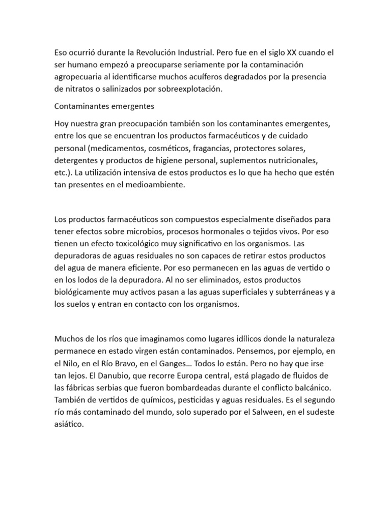 Eso Ocurrió Durante La Revolución Industrial | PDF | Agua | Contaminación