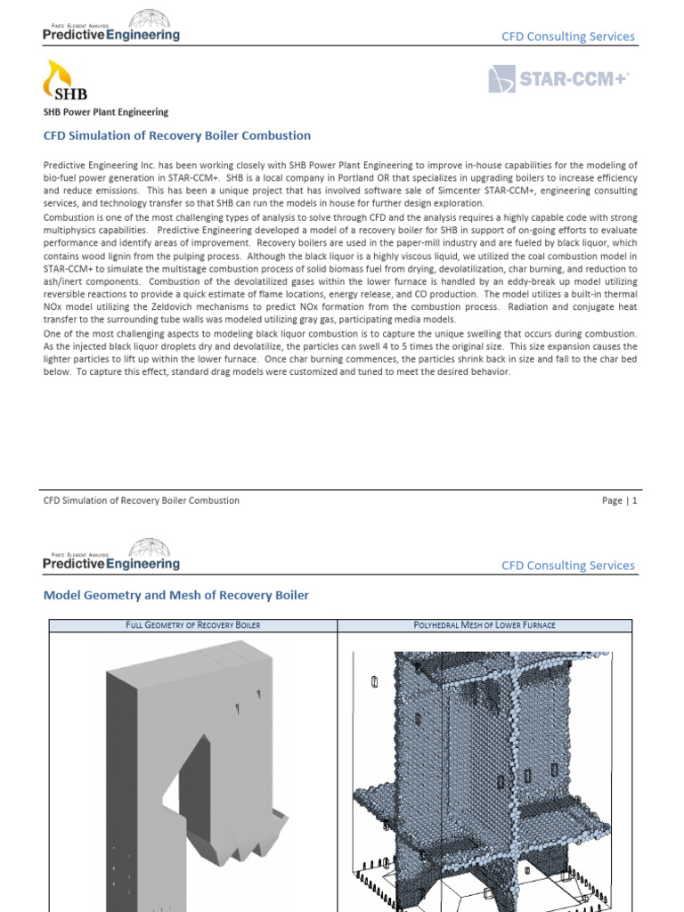 CFD Simulation of Boiler Combustion - Rev0 | PDF | Combustion | Boiler